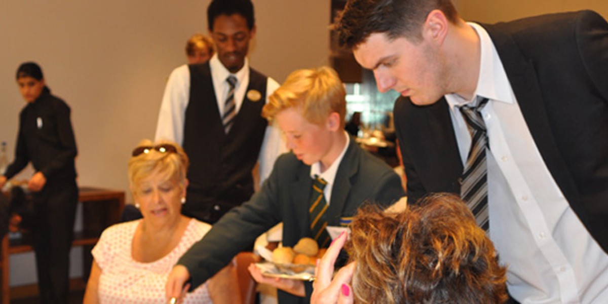 High school students celebrate National Waiters Day