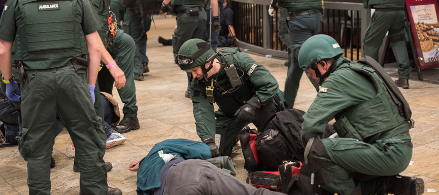 Students' special effects skills called on for anti-terrorism exercise